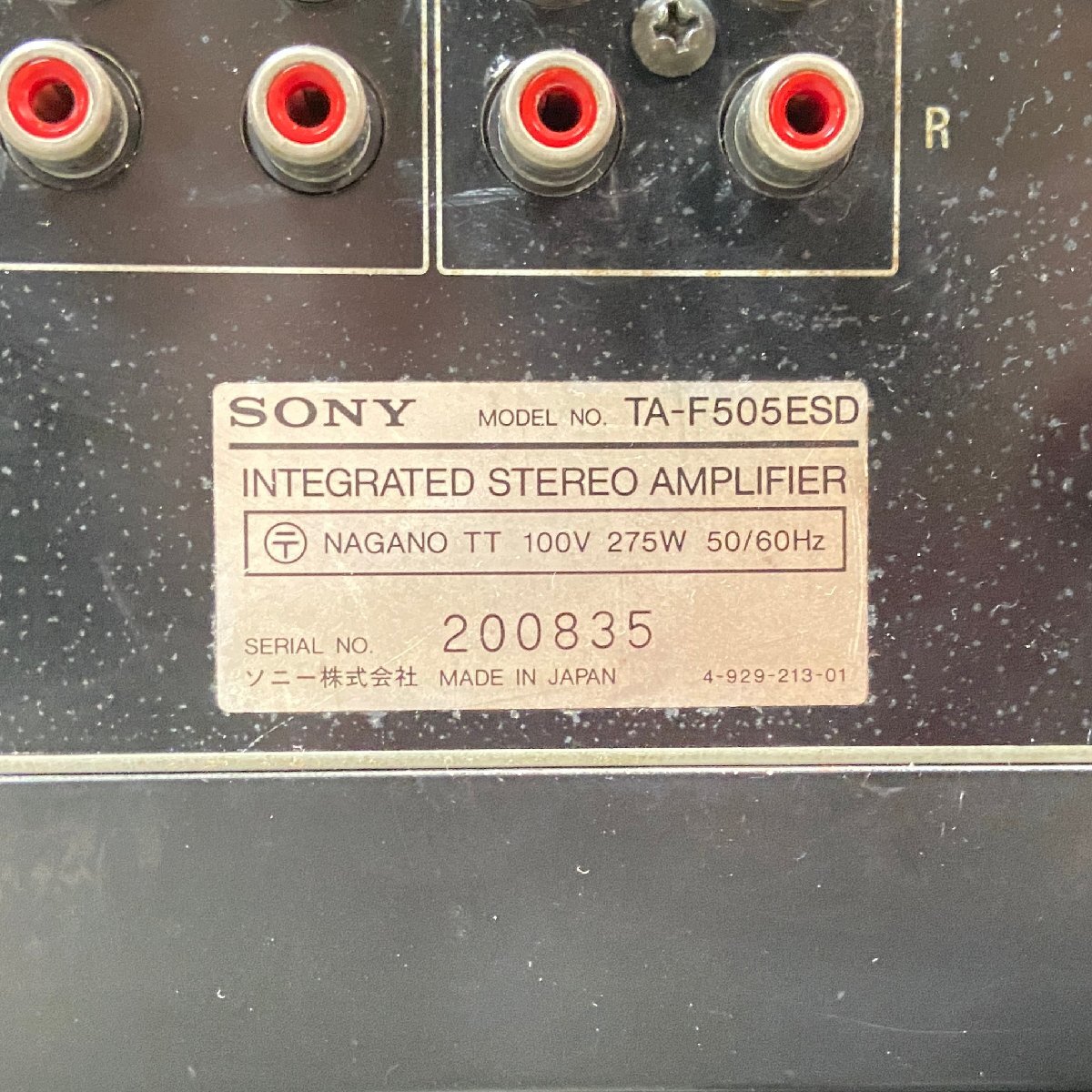 Yahoo!オークション - 【 J 】6441 SONY TA-F505ESD プリメインアンプ ...