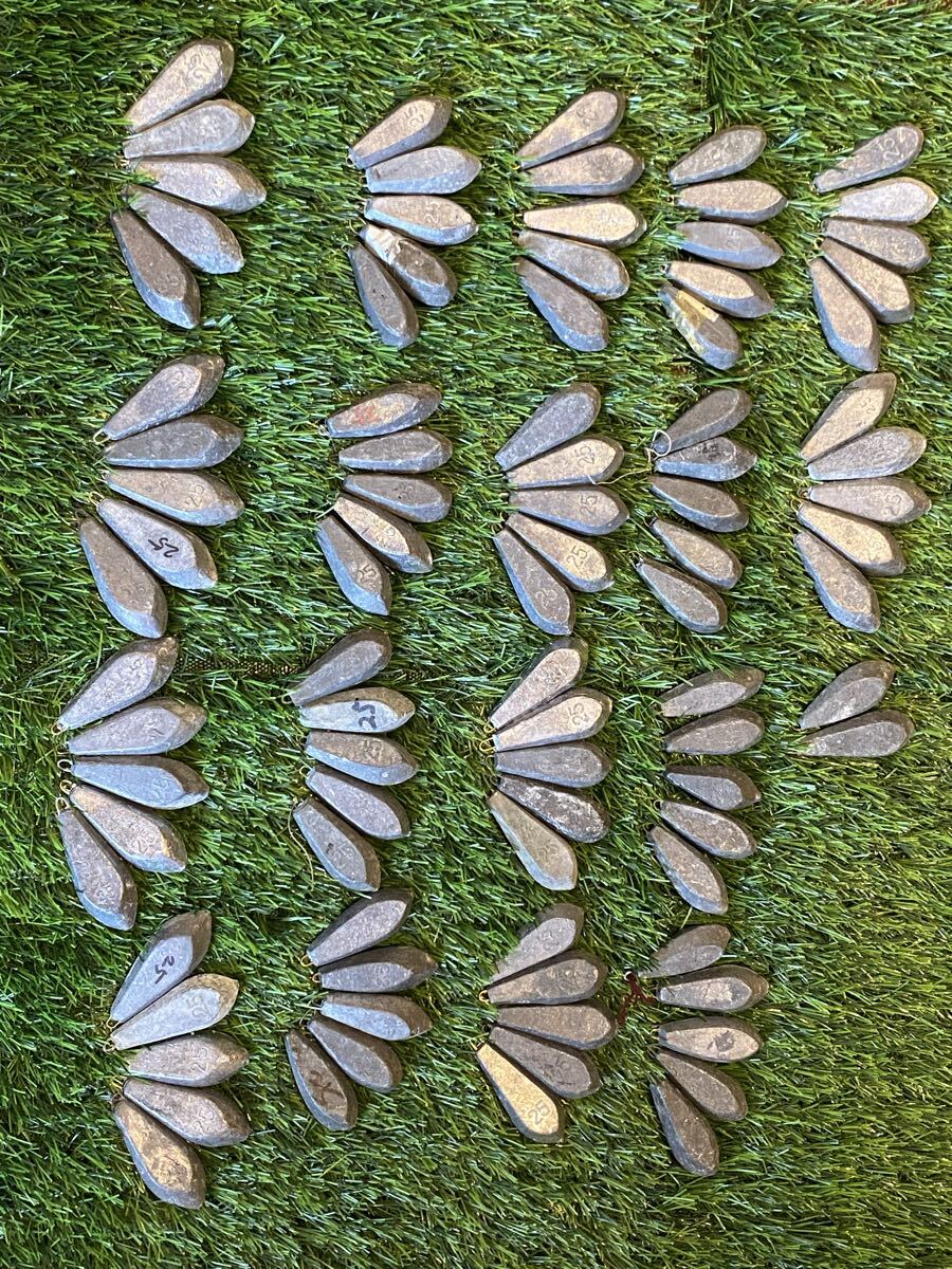 Yahoo!オークション - 635六角オモリ 25号 92個 8kg以上 まとめて 大量...