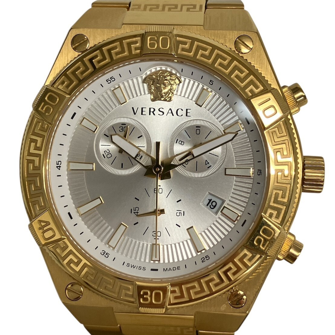 Yahoo!オークション - Z088-SG8-703 【美品】 VERSACE メンズ腕時計 SP...