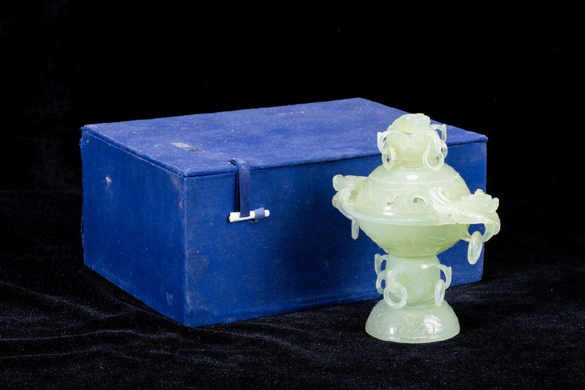 Yahoo!オークション - 【珍品堂】1円から R45-V5 香炉 翡翠 彫刻 玉石 ...