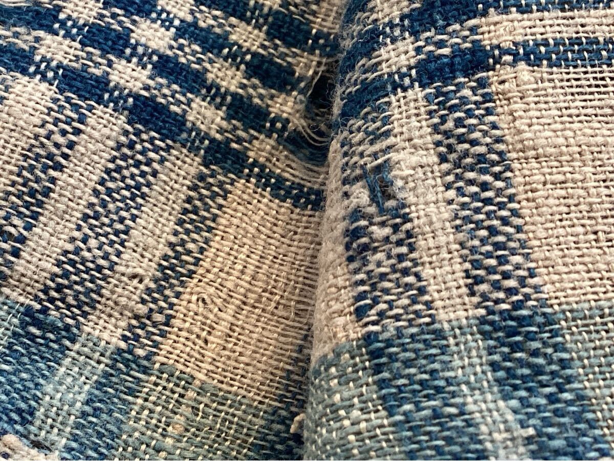 Yahoo!オークション - 時代物/稀少/丹波布/古布/縞格子/はぎれ/継ぎ接...