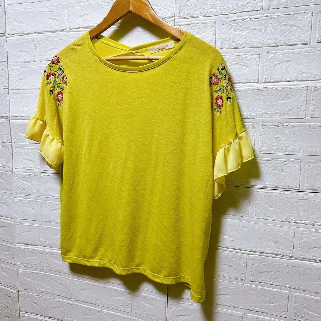 Yahoo!オークション - chocol raffine robe(F)花柄 刺繍 フリル 半袖 ...