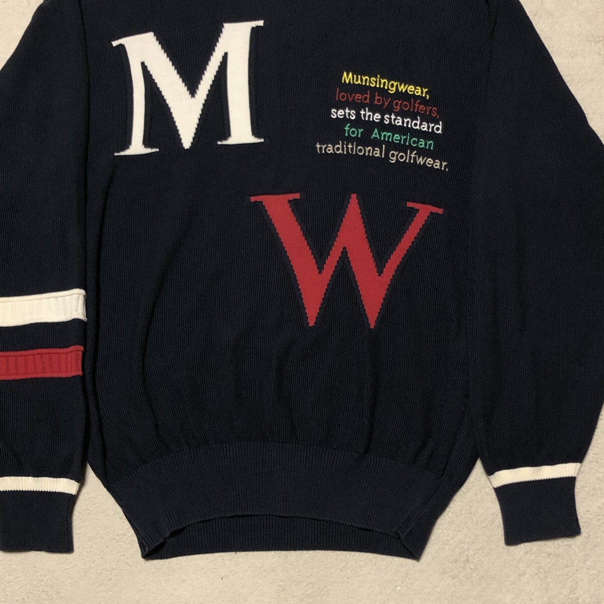Yahoo!オークション - MUNSINGWEAR マンシングウェア コットンニットセ...