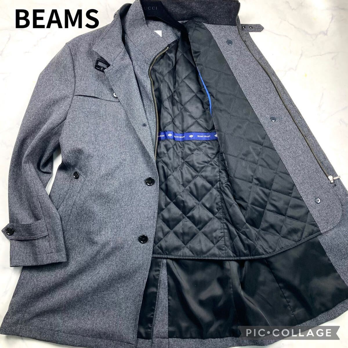 Yahoo!オークション - 【極美品 L】BEAMS ビームス ステンカラーコート...