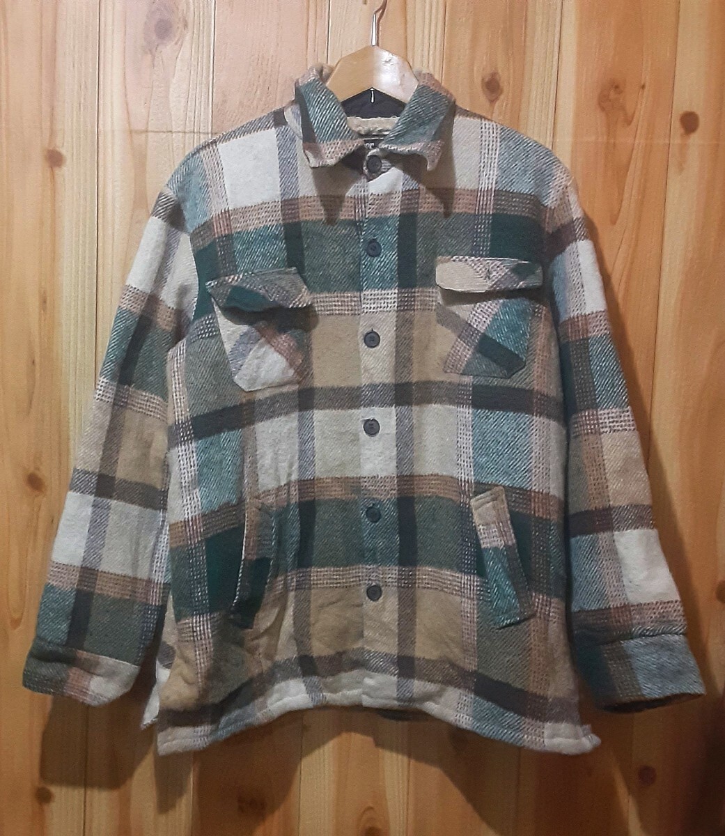 Yahoo!オークション - 最値 希少80'sヴィンテージ ヘザーチェック柄 マ...