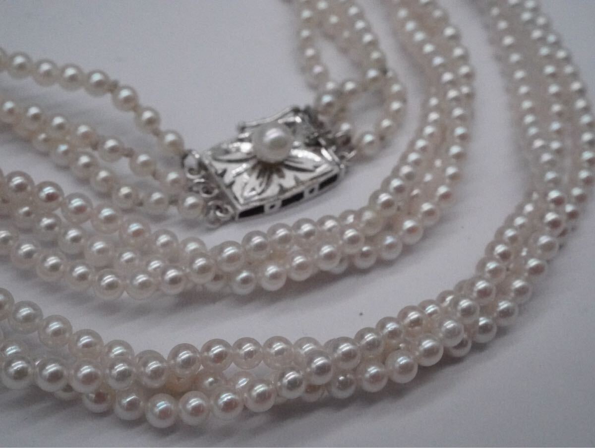 Yahoo!オークション - 【411】ベビーパール 本真珠 パール 3連 SILVER ...
