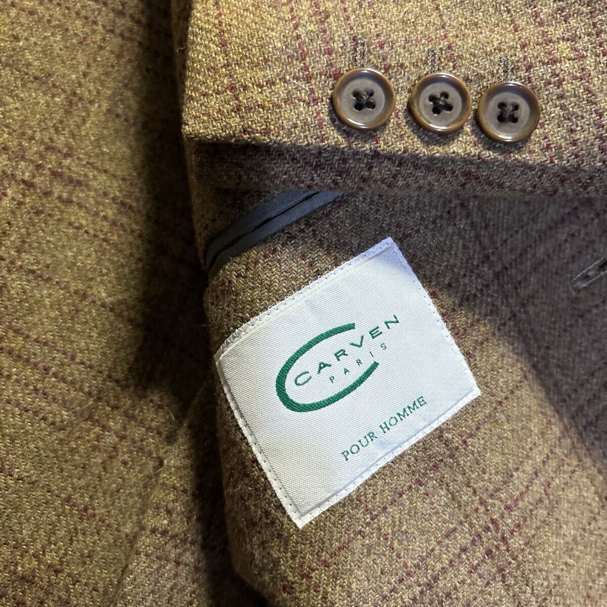 Yahoo!オークション - CARVEN PARIS pour homme 日本製 毛100％ソフト...