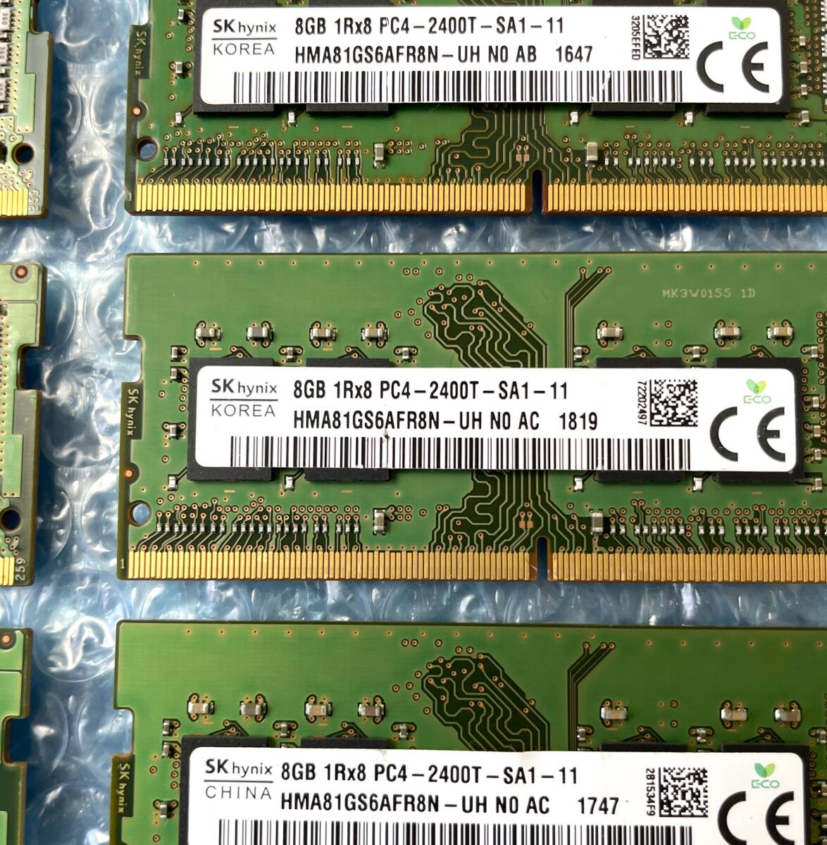 Yahoo!オークション - SKhynix 8GB×6枚セット DDR4 PC4-2400T-SA1-11 ...