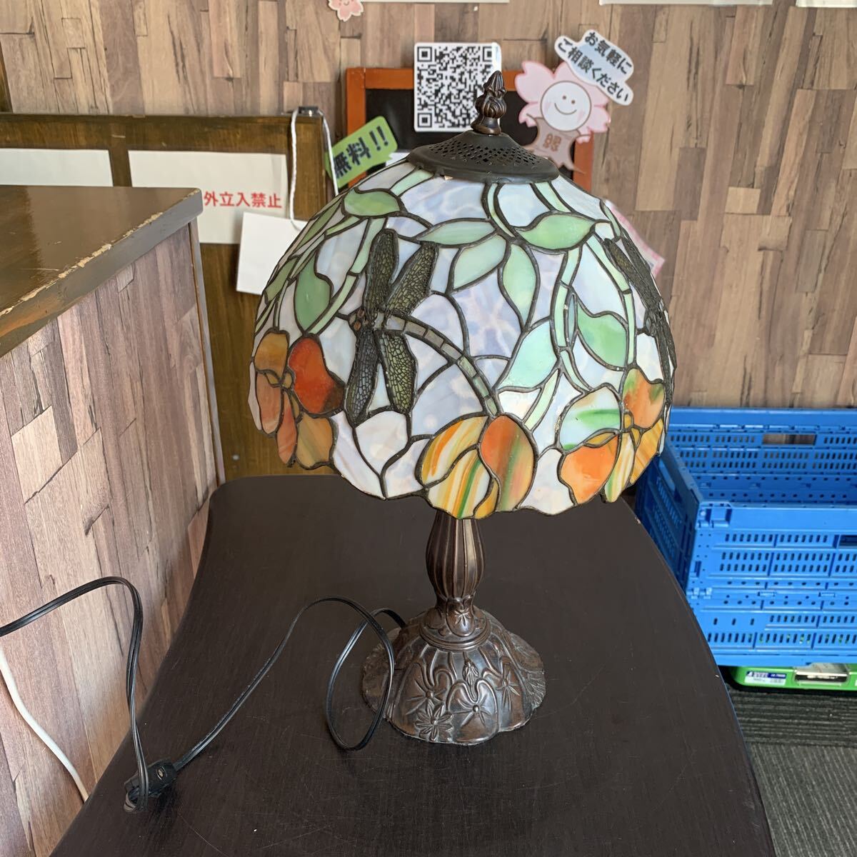 Yahoo!オークション - （FUK085） ステンドグラス風 スタンドライト テ...