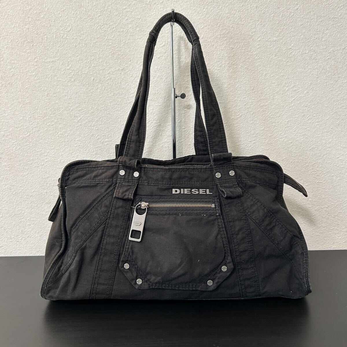 Yahoo!オークション - 00s y2k DIESEL ディーゼル ボストンバッグ ブラ...