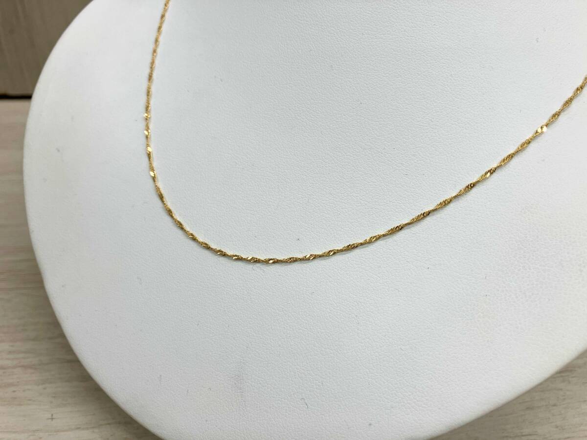 Yahoo!オークション - K14 44.5cm 1.3g スクリューチェーン ネックレス...
