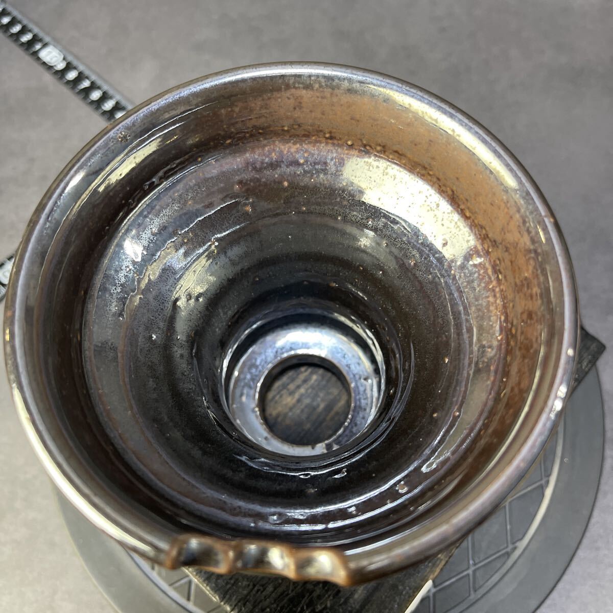 Yahoo!オークション - あ076 黒鉄星雫 HAND Made 植木鉢 陶器検（アガ...