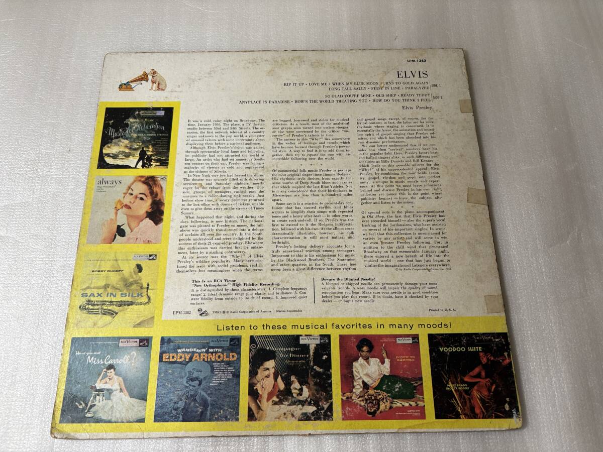Yahoo!オークション - Elvis Presley/RCA Victor LPM-1382/Elvis/1956