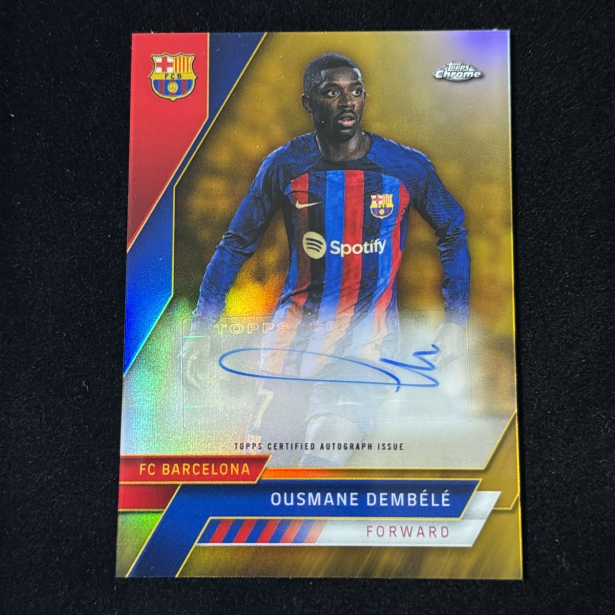 【樂淘letao】日本代購代標第一品牌－【50枚限定】Ousmane Dembele デンベレ Topps Team Set Barcelona 2022-23 /50 Auto Gold ...
