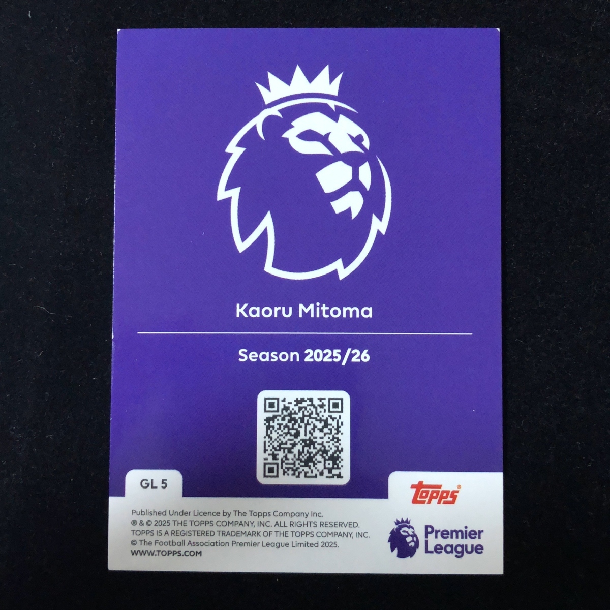 Yahoo!オークション - 三笘薫 Kaoru Mitoma Topps EPL Gold Lion 2025-...