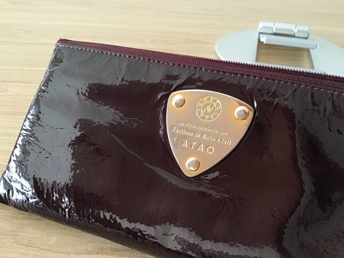 Yahoo!オークション - ATAOの本革エナメルL字ファスナー長財布 ボルド...