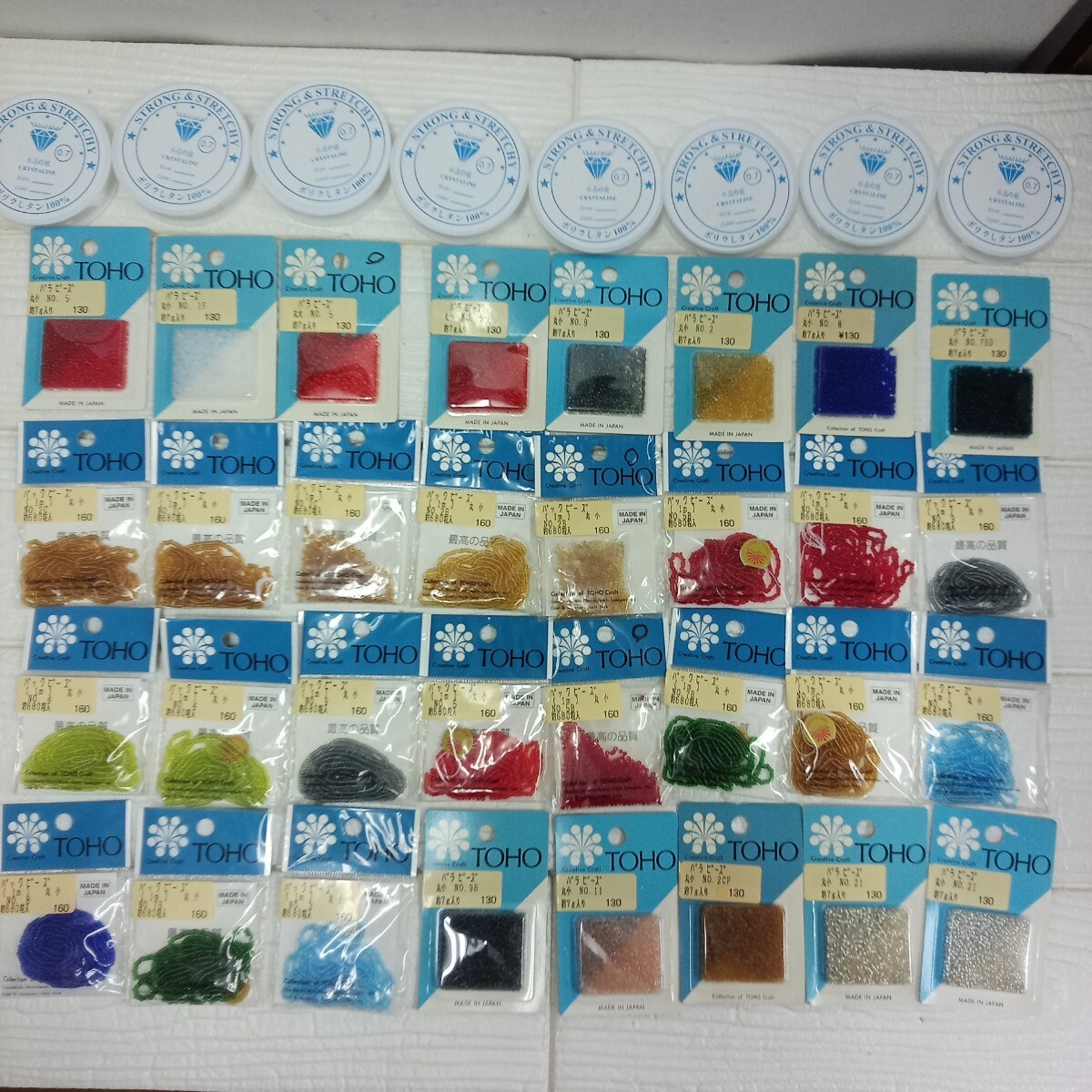 Yahoo!オークション - 100円〜B10 ビーズ TOHOビーズ(丸小)＆テグスセ...