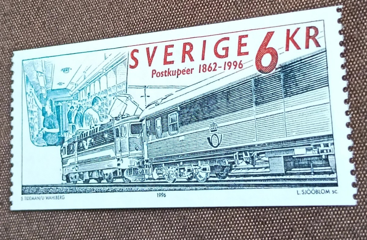 Yahoo!オークション - スウェーデン 1996 郵便車による郵便仕分けの終...