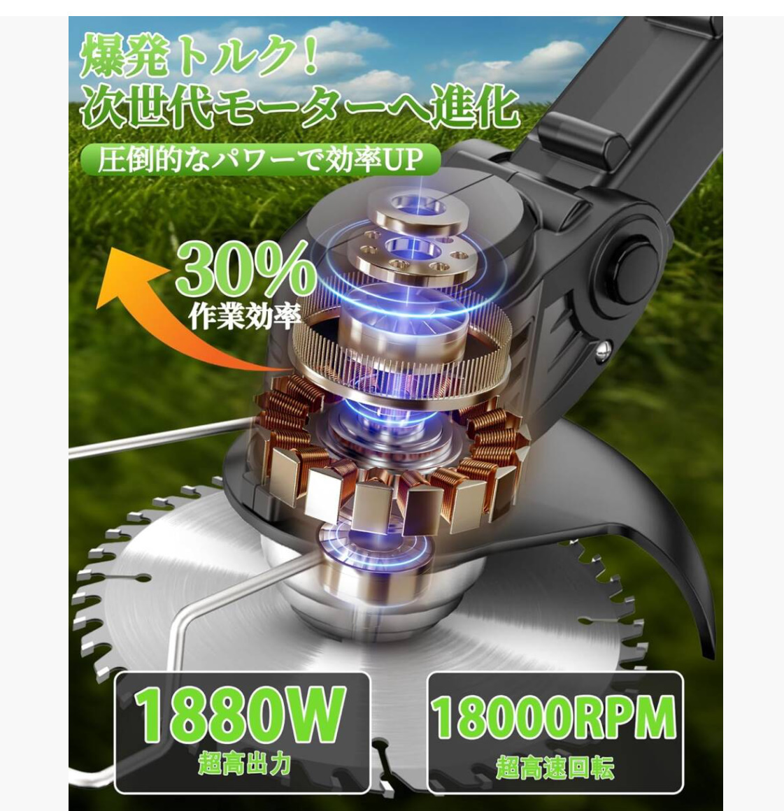 Yahoo!オークション - 送料無料 草刈り機 充電式 草刈機 電動草刈機 18...