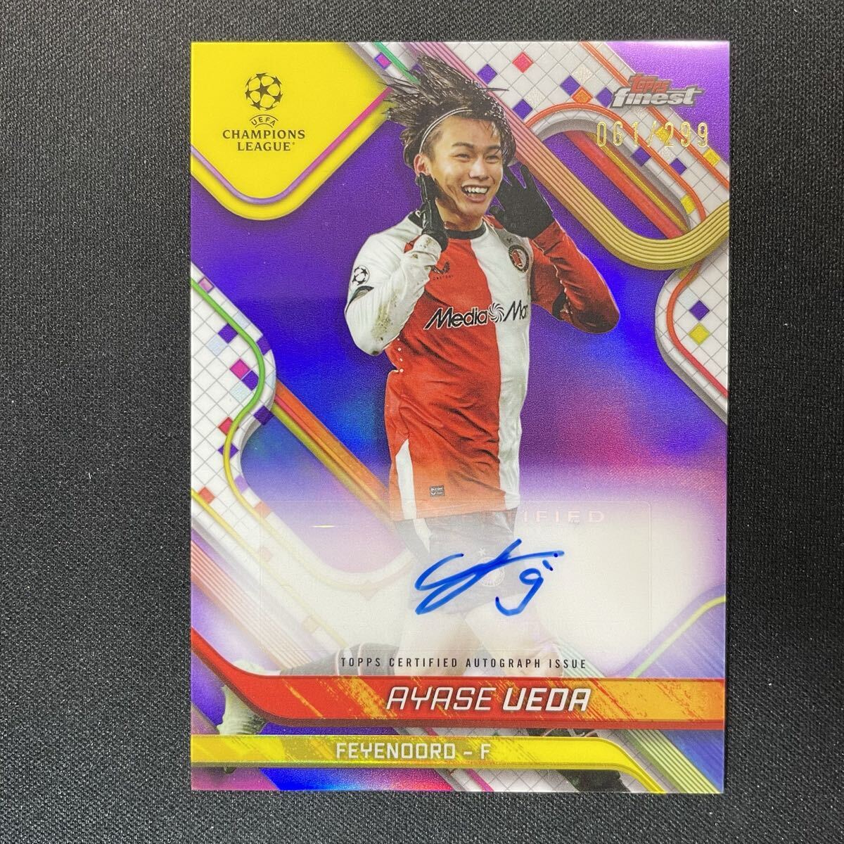 Yahoo!オークション - 2024-25 Topps Finest UEFA Ayase Ueda Auto Fey...