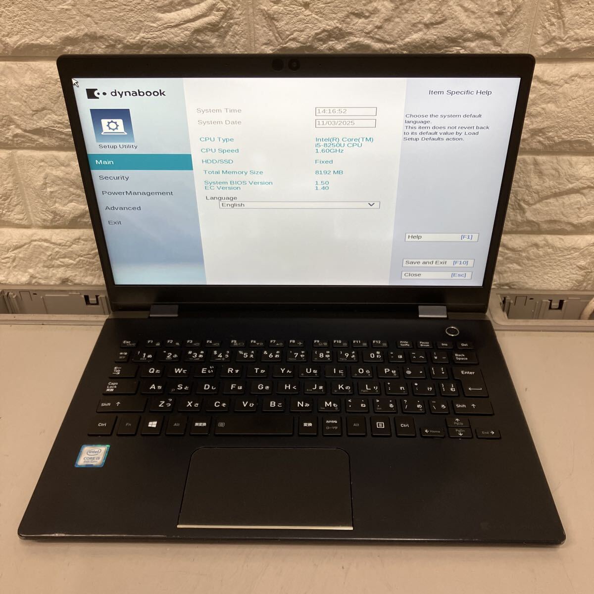 Yahoo!オークション - B165 TOSHIBA dynabook G83/DP A6G3DPF2A511 Cor...