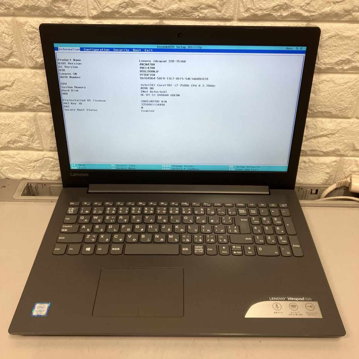 Yahoo!オークション - C155 Lenovo ideapad 320-15IKB 80XL Core i7 75...