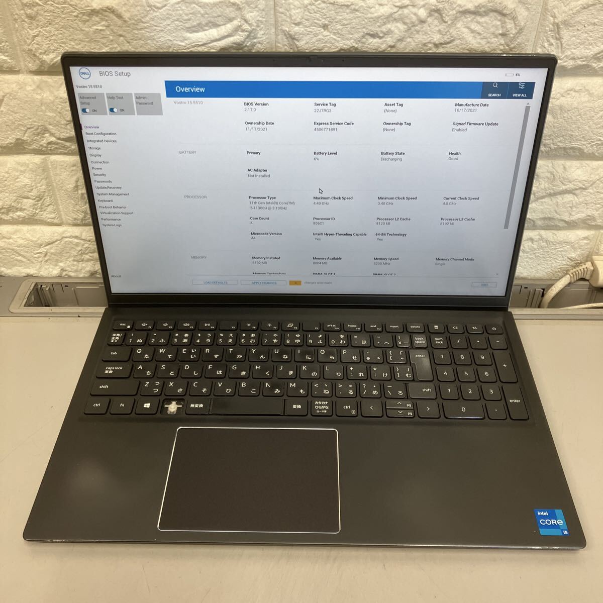 Yahoo!オークション - C198 DELL Vostro 15 5510 P106F Core i5 11300H...