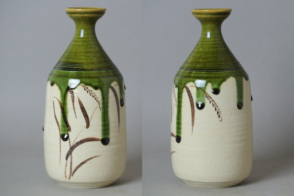 Yahoo!オークション - ∞ 南 美 ∞【 加藤十右衛門窯 織部 花入 共箱付...