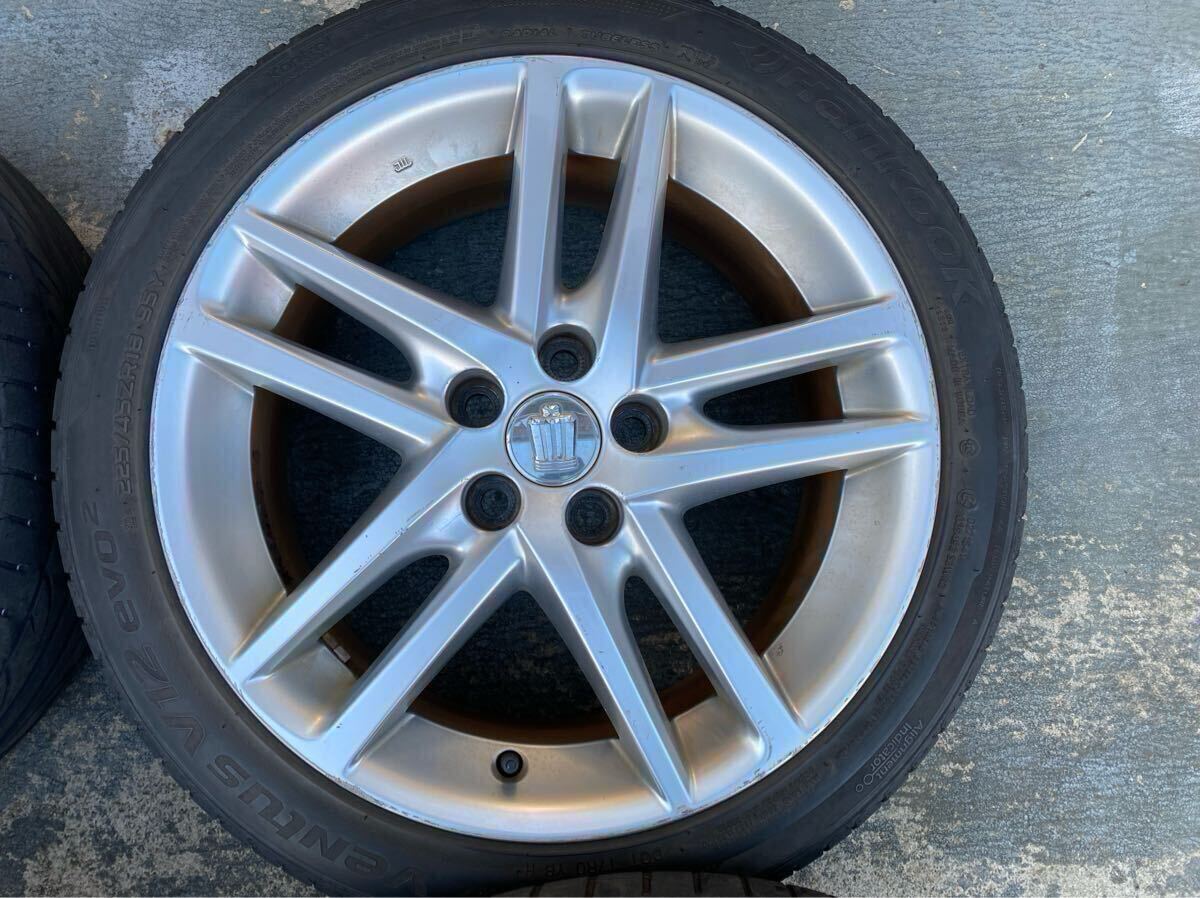 トヨタ クラウン GRS 200 アスリート 後期 純正 タイヤホイール 4本 225/45R18 18インチ 8J +45 流用 180 210 220 マークX IS GS等(中古)の ...