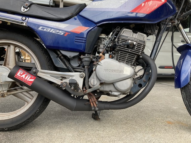Yahoo!オークション - CB125T用 手曲集合管【 ゼス管ショートマフラー...
