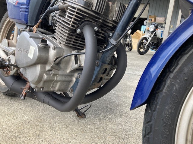 Yahoo!オークション - CB125T用 手曲集合管【 ゼス管ショートマフラー...