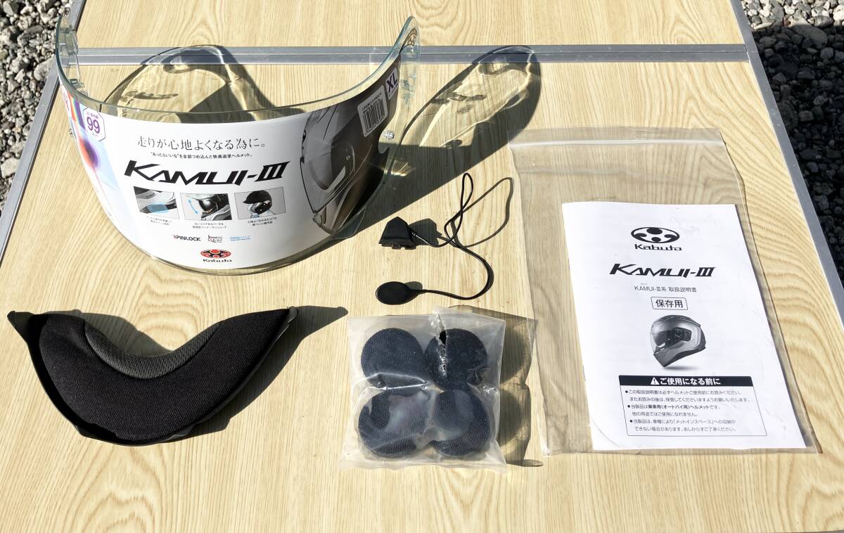 Yahoo!オークション - Kabuto ヘルメット KAMUI-3 KNACK XLサイズ ミラ...