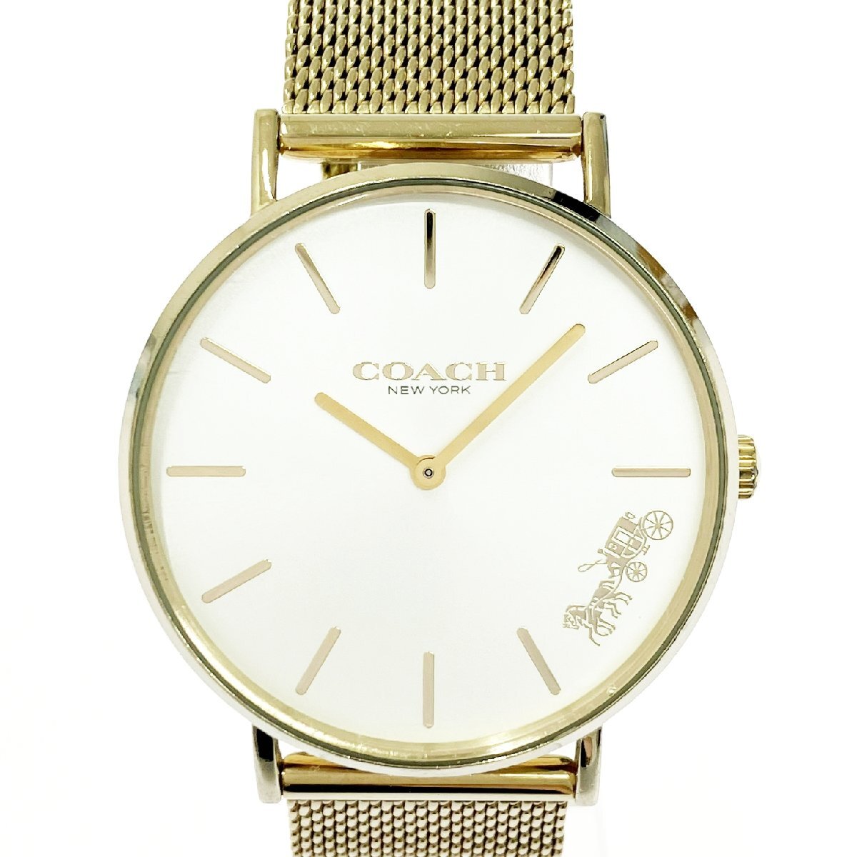 Yahoo!オークション - COACH コーチ CA.120.7.34.1598 GP×SS シルバー...