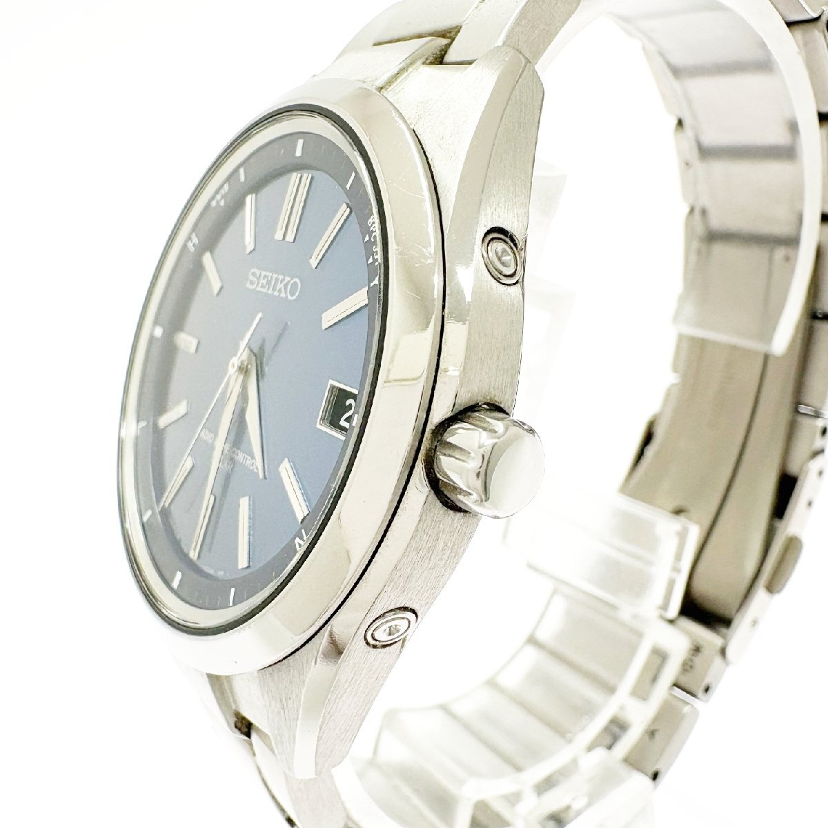 Yahoo!オークション - SEIKO セイコー 7B24-0BH0 チタン ブルー系文字...