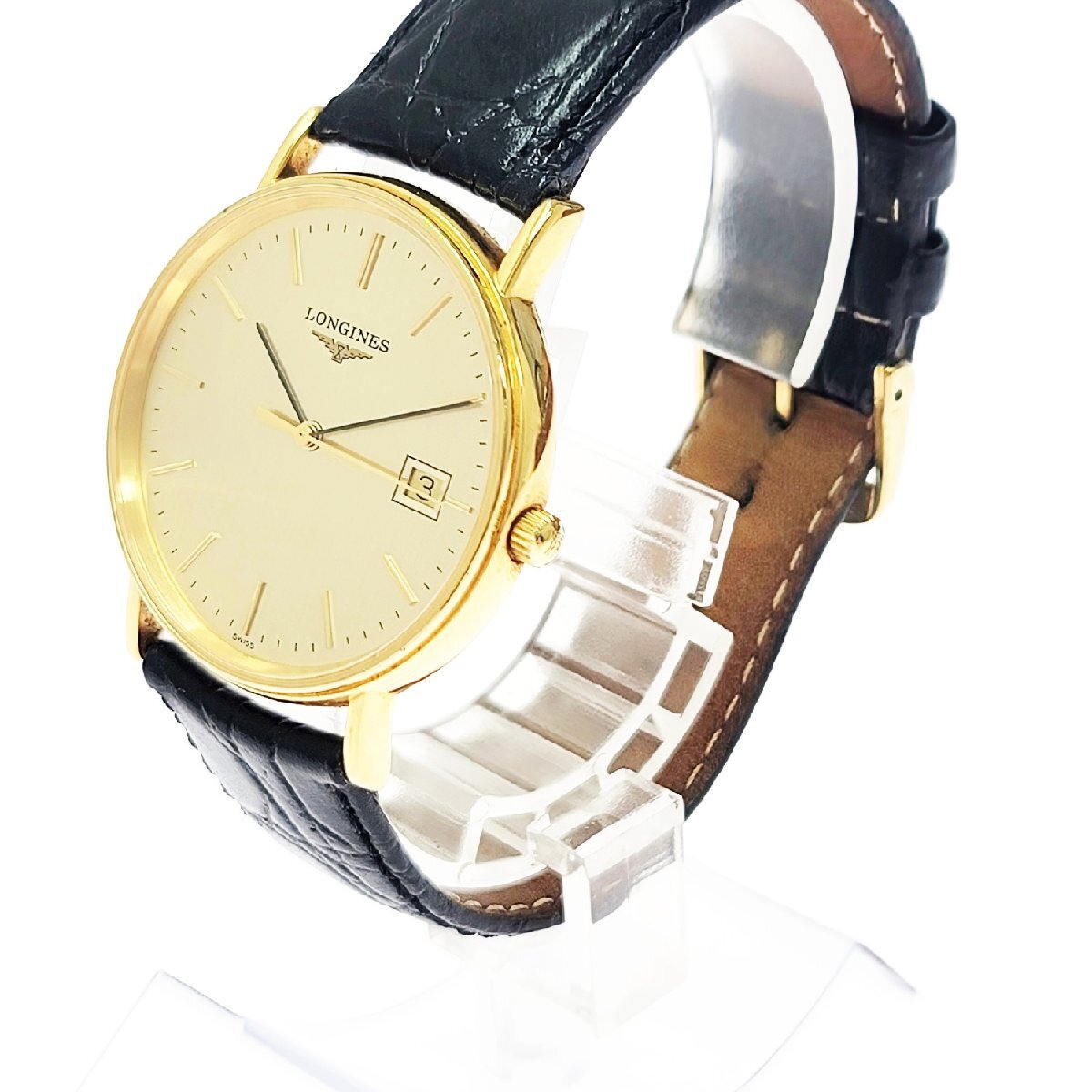 Yahoo!オークション - LONGINES ロンジン L4.720.2 GP×SS ゴールド文...