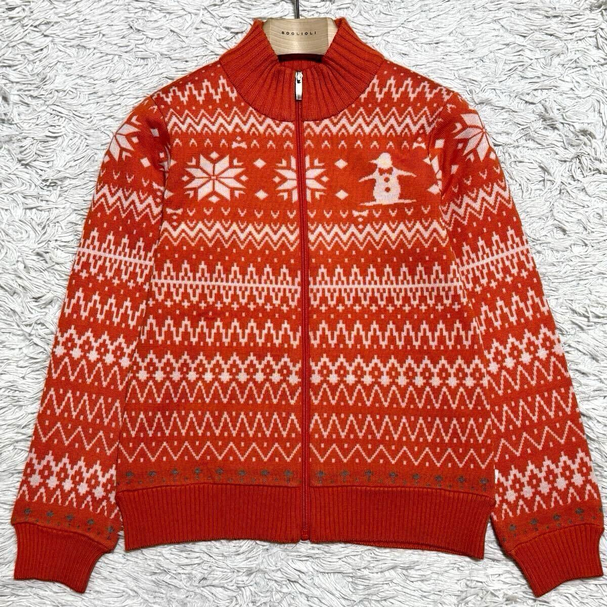 Yahoo!オークション - 未使用級 Munsingwear ノルディック柄 ジップア...