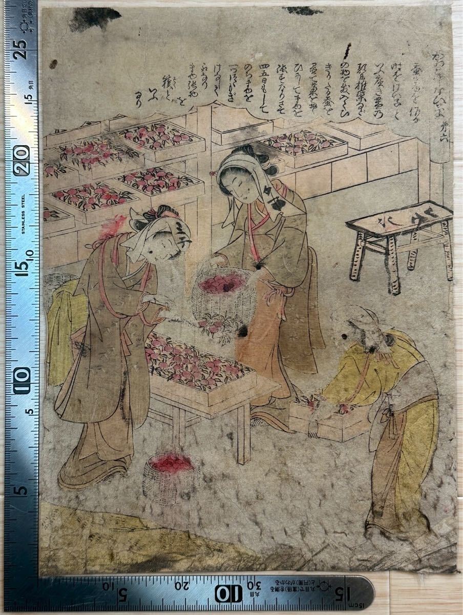 Yahoo!オークション - 【真作】美人画 鳥居清長 浮世絵 ukiyo-e 木版画...