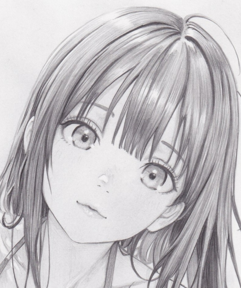 1点もの 手描き オリジナルキャラ イラスト ロングヘアー 美少女 シャーペン画 鉛筆画 ポスター A4サイズ(手描きイラスト)｜売買されたオークション情報、yahooの商品情報をアーカイブ ...