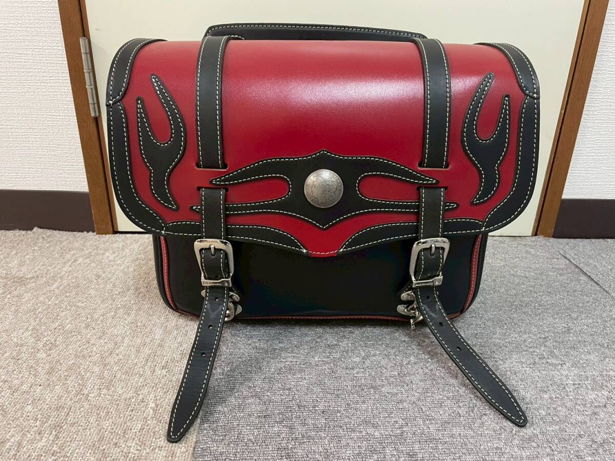 Yahoo!オークション - DEGNER デグナー サドルバッグ サイドバッグ 赤...