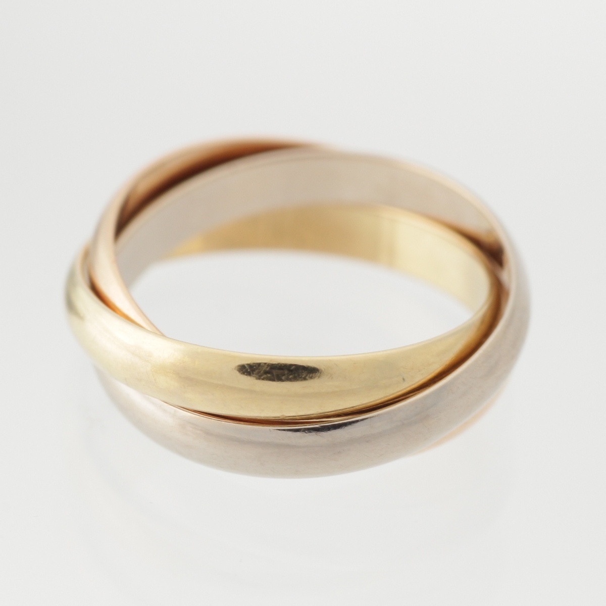 Yahoo!オークション - カルティエ K18 トリニティ リング 指輪 Au750 ...