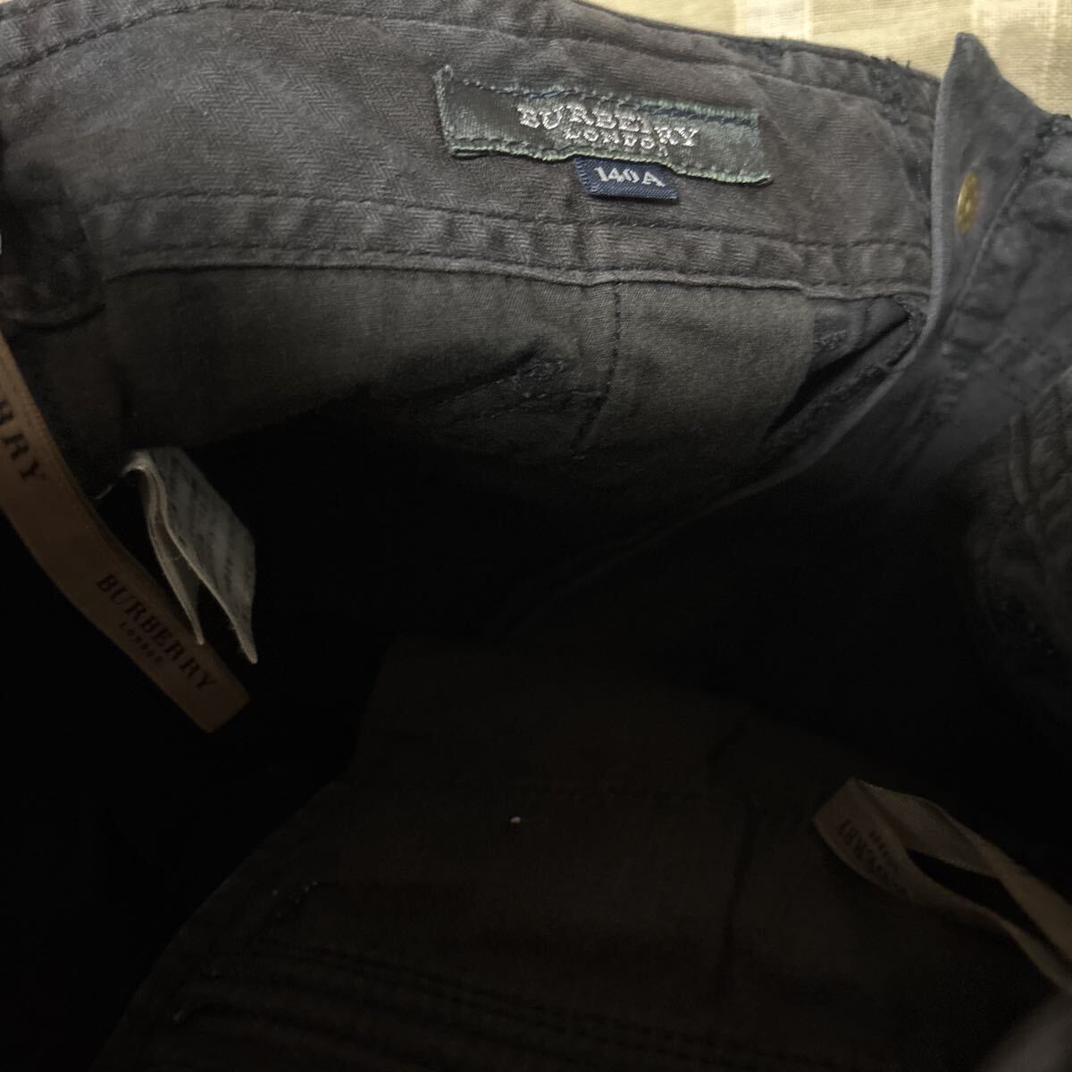Yahoo!オークション - 黒カーゴパンツ 140 バーバリー BURBERRY USED