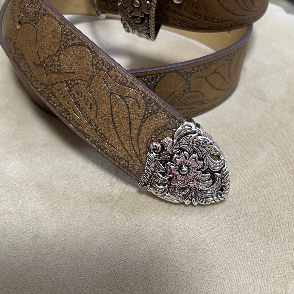 Yahoo!オークション - アメカジ ウエスタンベルト ブラウン ヴィンテー...