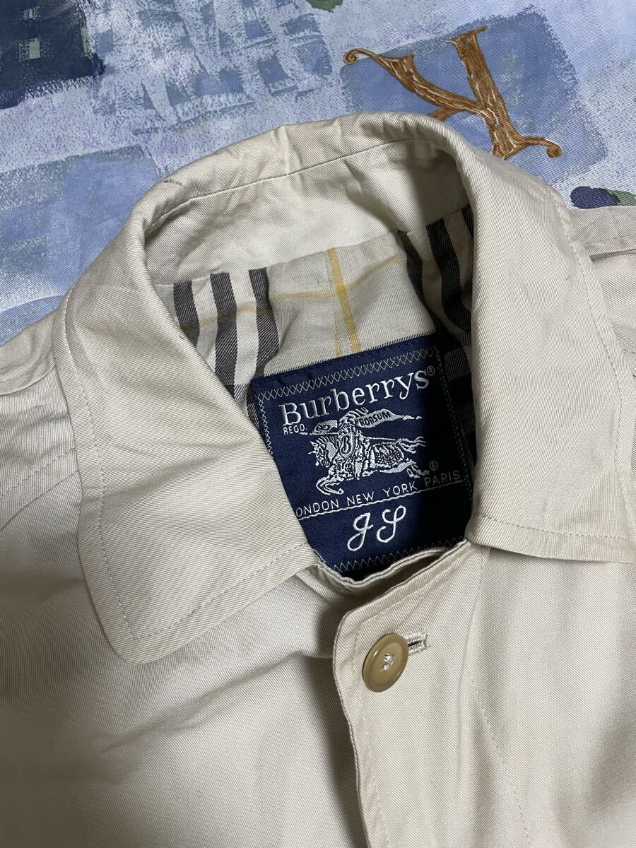 Yahoo!オークション - BURBERRY 英国製 ウールギャバジン トレンチコー...