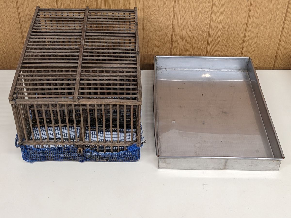 Yahoo!オークション - kk341 【現状品】竹製小鳥かご 3連 インコ 小鳥 ...