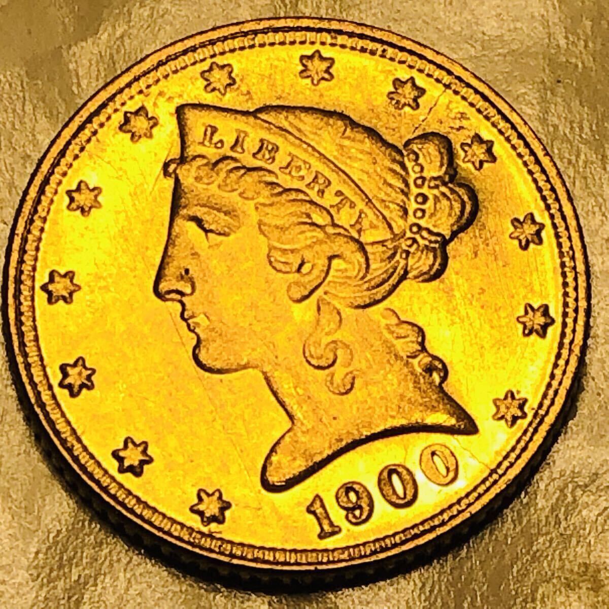 Yahoo!オークション - 金貨 5ドル 1900年 リバディ イーグル アメリカ ...