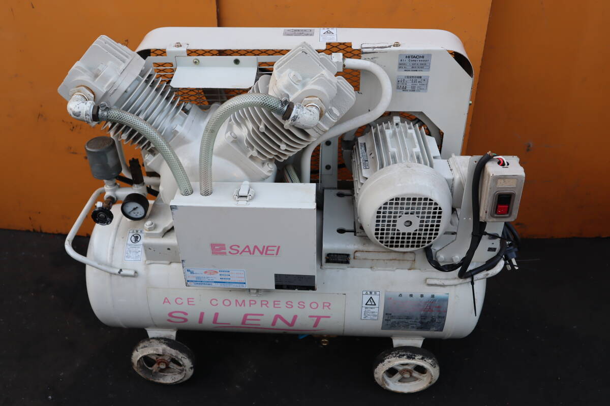 Yahoo!オークション - 日立エアーコンプレッサーオイルフリー 1.50P-8....