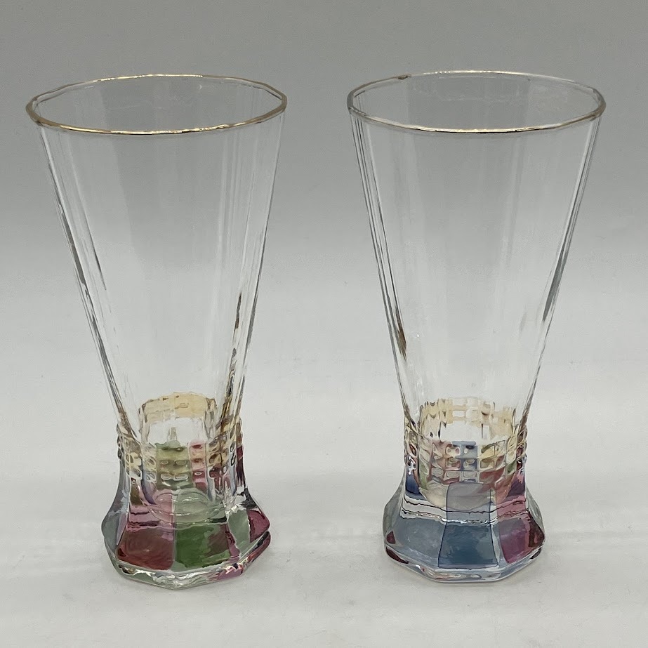 Yahoo!オークション - sz3387 大塚ガラス ミネルバ ビアグラス 2客セ...