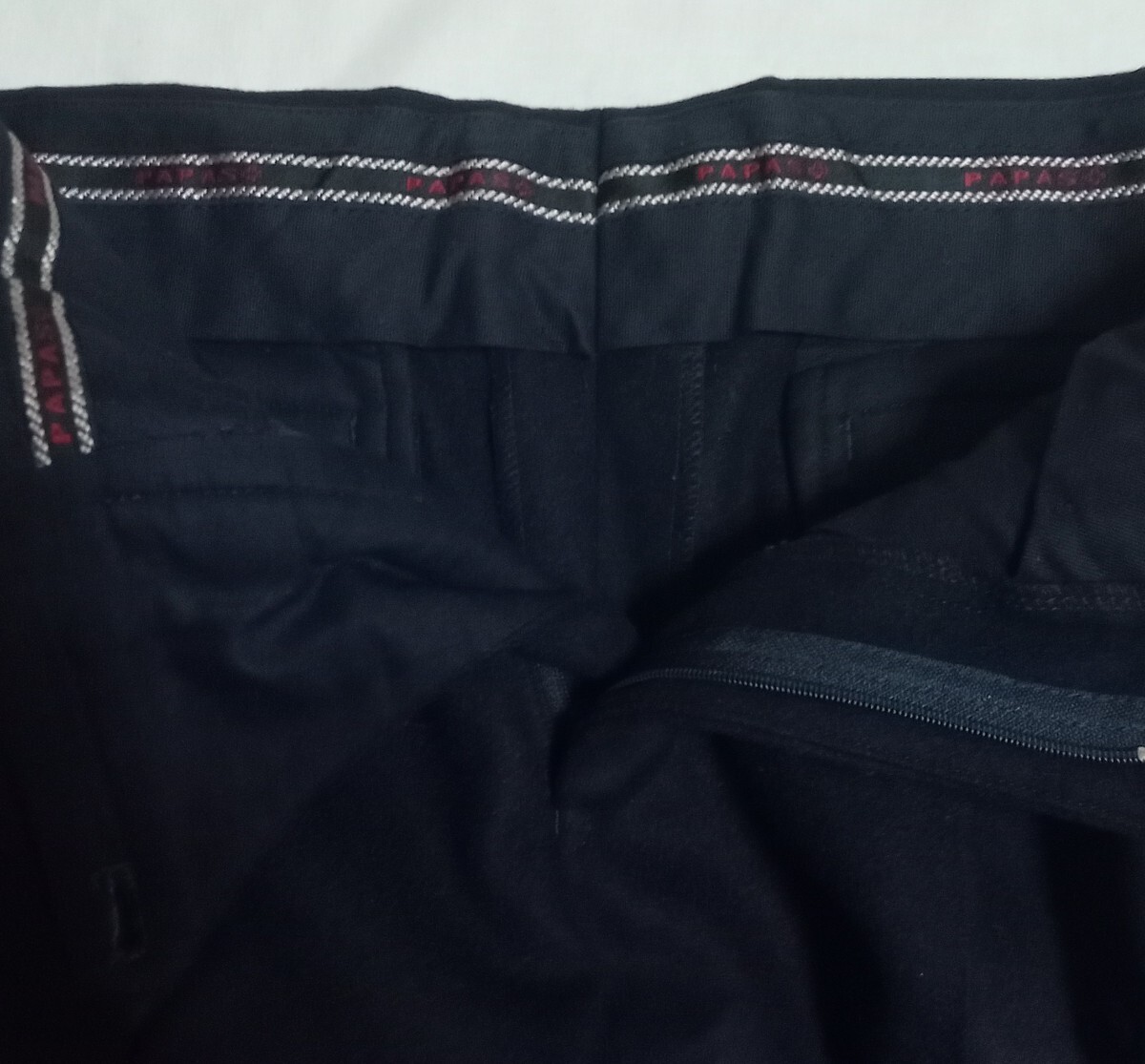 Yahoo!オークション - 【PAPAS】パパス フラノスラックス ネイビー