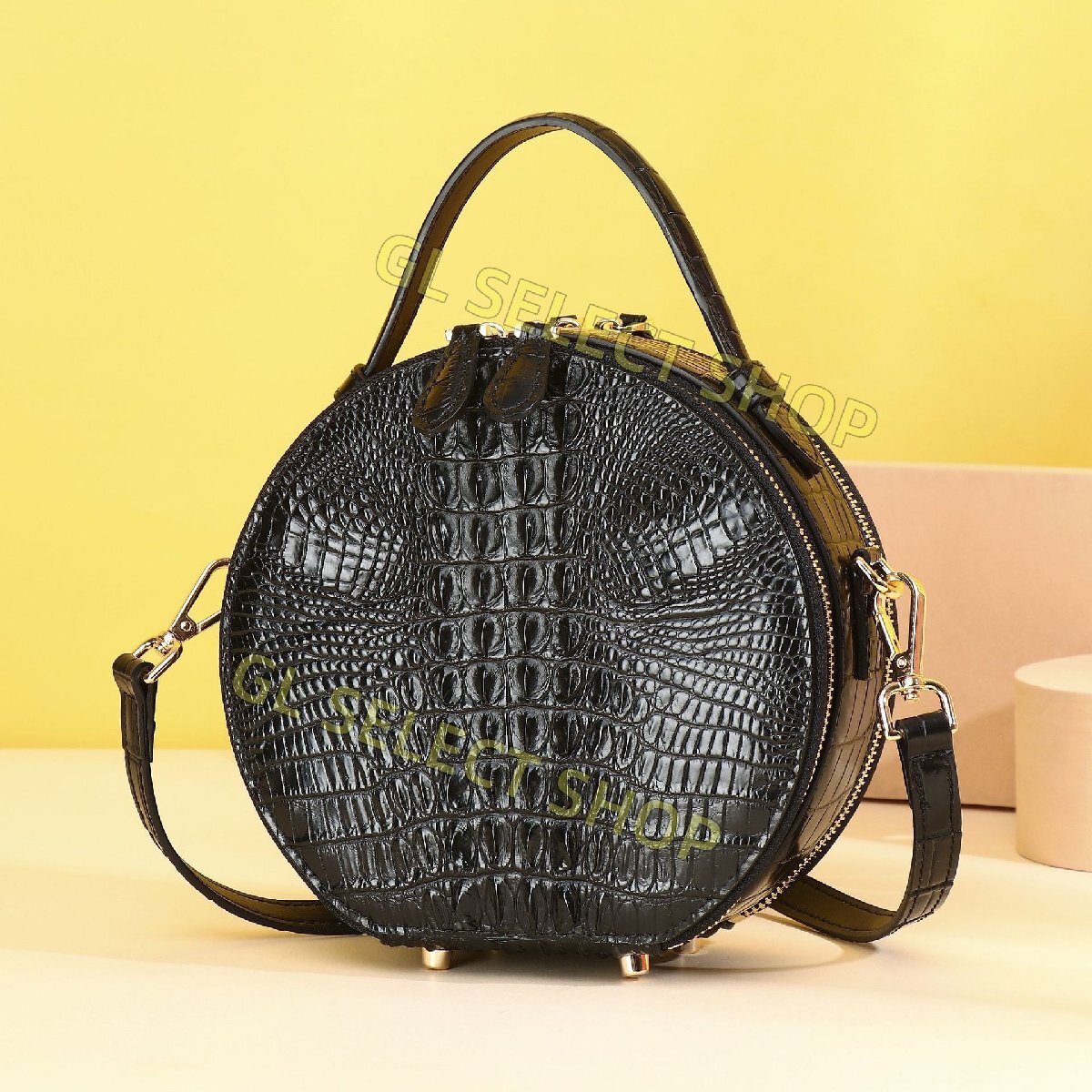 Yahoo!オークション - レディースハンドバッグ 本革 ワニ革 大容量 シ...