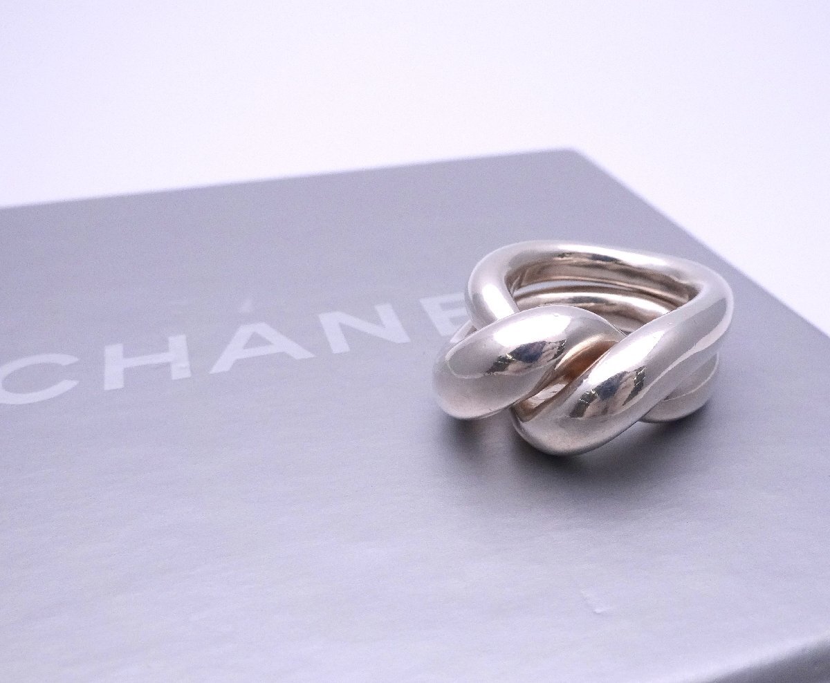 Yahoo!オークション - CHANEL オールドシャネル BAGUE ARGENT パズルリ...